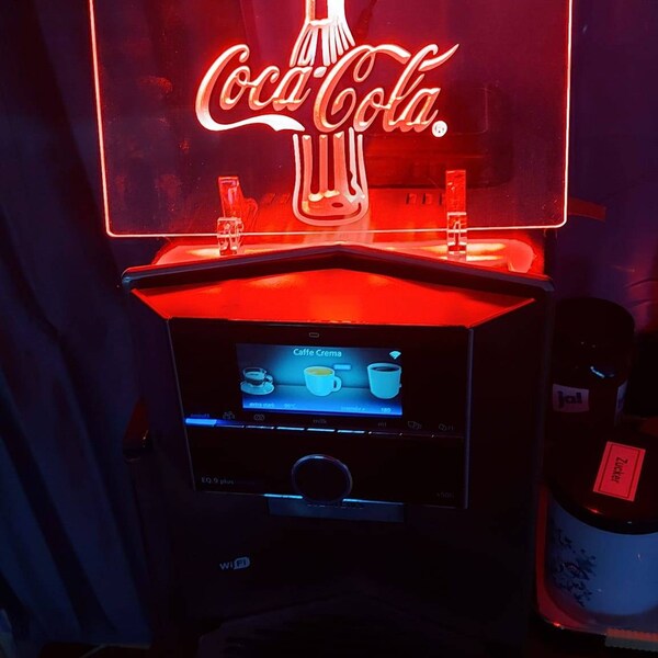 Coca Cola, Coca Cola Sign, Neon LED Sign, Acrylic, Coke Bottle, Hanging ...