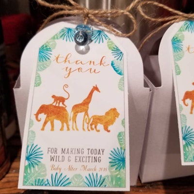 Safari Favor Tag / Safari Gift Tag / Safari Thank You Tag / - Etsy