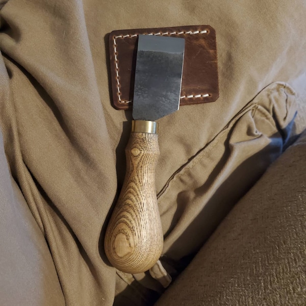 Curved Adze With Leather Case. Wood Carving Tool. Camping Axe ...