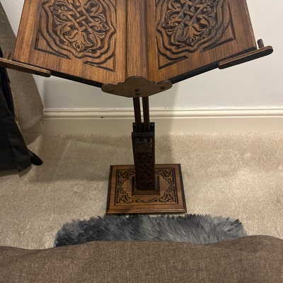 Decorative Book Stand Carved Cookbook Stand Handmade Book - Etsy