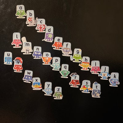 Alphablocks Magnets, Magnetic Alphabet Characters, Waterproof - Etsy