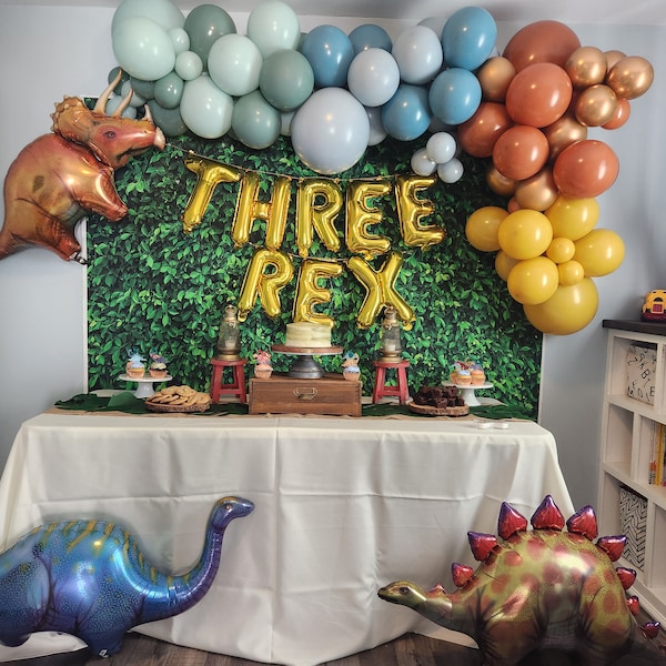 Three Rex Balloons 3 Rex Balloons Dinosaur Party T Rex Balloon Dinosaur ...