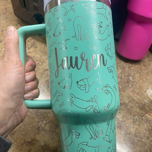 Roses 40oz Stanley OR Generic Laser Engraved Tumbler, Floral Gifts ...