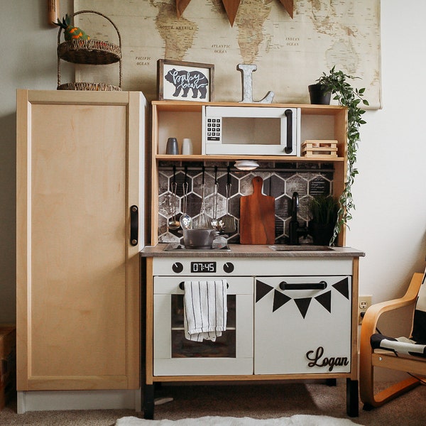 IKEA Duktig Play Kitchen Sticker Set - Black Vinyl Decals - Etsy