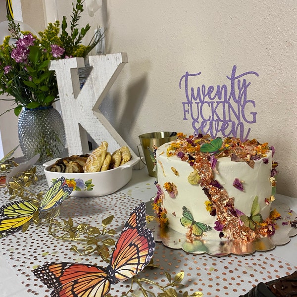 Twenty Fucking Seven Birthday Cake Topper, 27th Birthday Cake Topper - Etsy