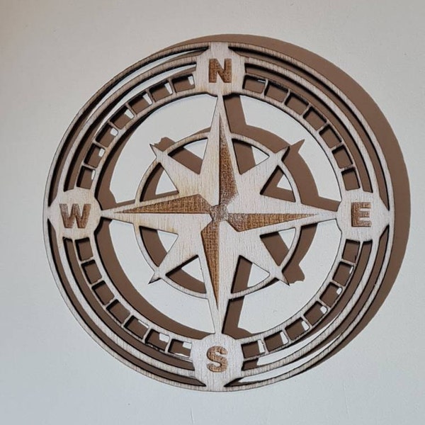Laser Cut Compass. Laser Cut Compass File With Layer Option. Cricut Cut ...