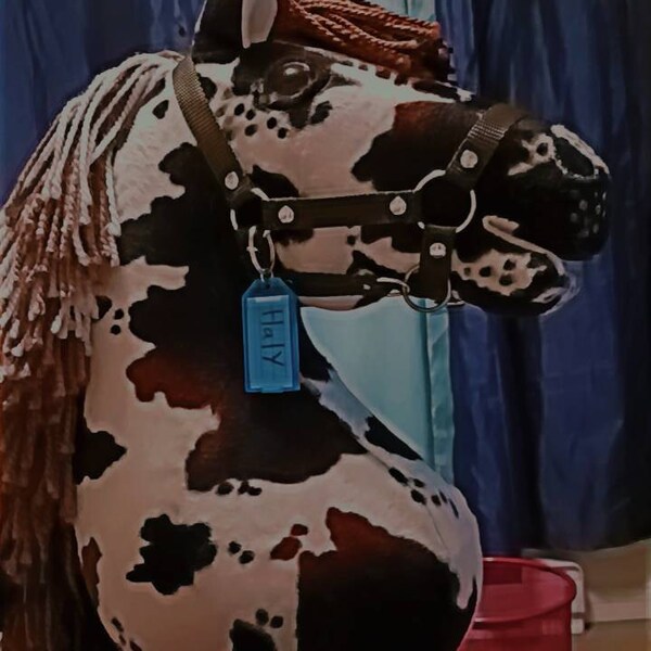 Appaloosa Hobby Horse, American Paint Horse, Yarn Mane, Bridle, Patches ...