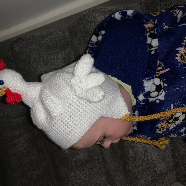 Crochet Pattern Chicken Hat/ Chicken Hat Pattern/ Spring Chicken Hat ...