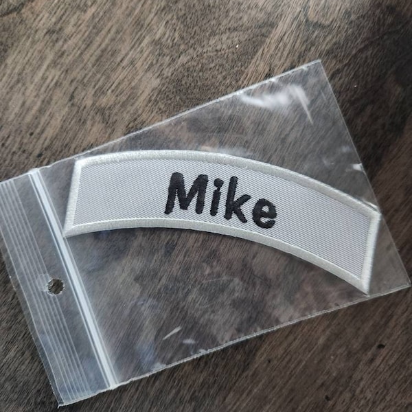 1 by 4 Arched Embroidered Patch Custom Patch Name Patch With Hook and ...