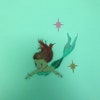 Kitsch Vintage Retro NEW Starfish Mermaid Wall Stickers Sticker Decals ...