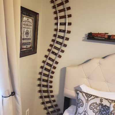 Train Decor Wall Border Art 4 Ft Straight Train Track Wall Decor for ...