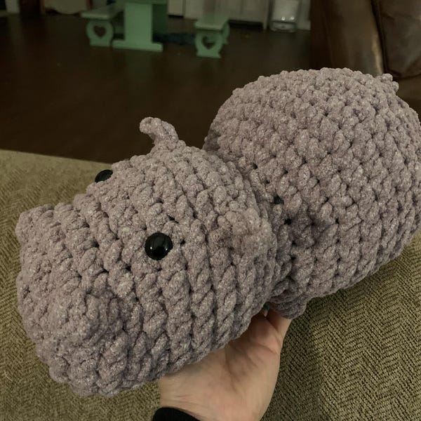Happy the Hippo, NO-SEW Crochet Amigurumi PDF Pattern, Adorable Cute ...