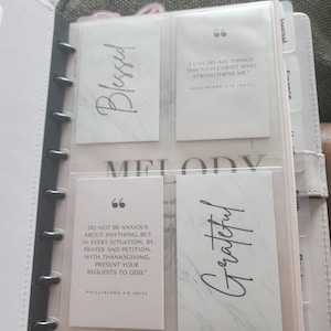 A5 Devotional Inserts PRINTED Bible Study Notes Christian Planner ...