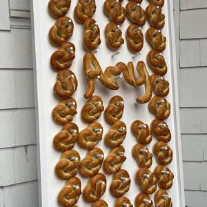 Pretzel Wall With Stand Holds 32 Pretzel Wall Wedding Pretzel Wall ...