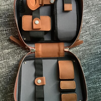 Cable Organizer Travel, Leather Cable and Charger Organizer Bag ...