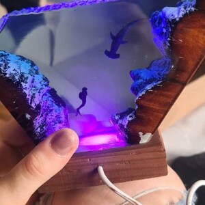Rusty Master Sword Night Light, Epoxy Resin Wood Lamp, Gift for Him ...
