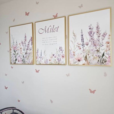 Christian Nursery Wall Art Girl Room Wall Decor Bible Verse Nursery ...