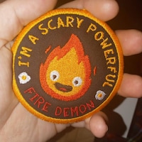 Calcifer Embroidered Patch Howl's Moving Castle Patch I'm a Scary ...