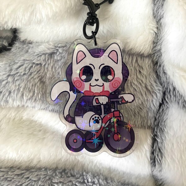 Demon Kitty Cat Resin Pink Glitter Chained Hanging Sign - Etsy