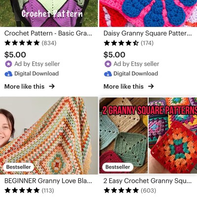 Hexadaisy Crochet Blanket Pattern US & UK Terms PDF Digital Download ...