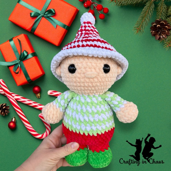 Deer, Snowman, Gingerbread Man, Elf, Sitting and Standing Patterns Low ...