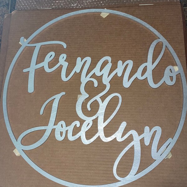 Personalized Circle Name Sign - Various Sizes, Wooden Name Sign, Custom ...