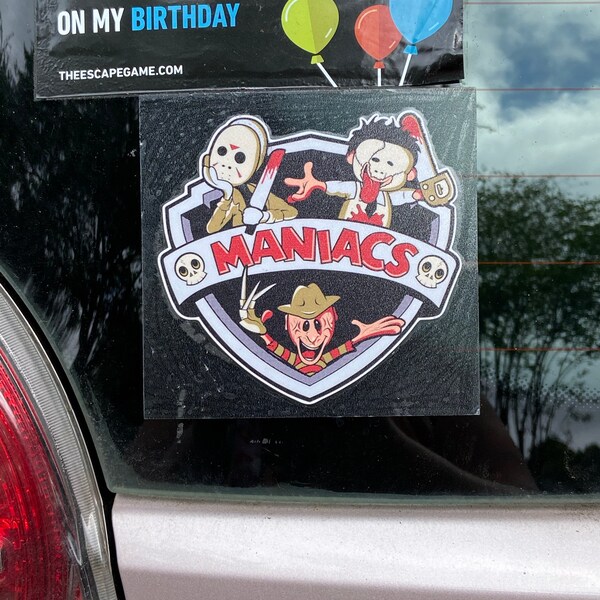 Maniacs 4” Full Color Die Cut Vinyl Decal Water / Weather Resistant ...