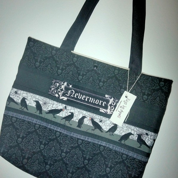 Nevermore Shoulder Bag Purse Gothic Raven Handbag Halloween Tote - Etsy