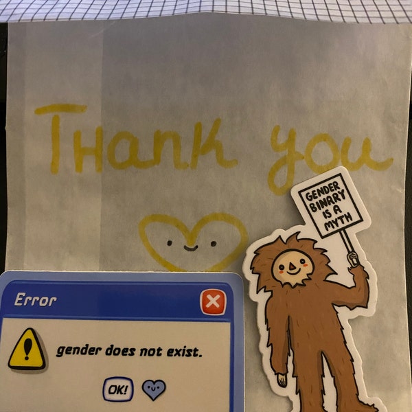 Gender Does Not Exist Holographic Sticker - Etsy