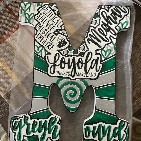 Custom College Wooden Letter (13 Inch) - Etsy