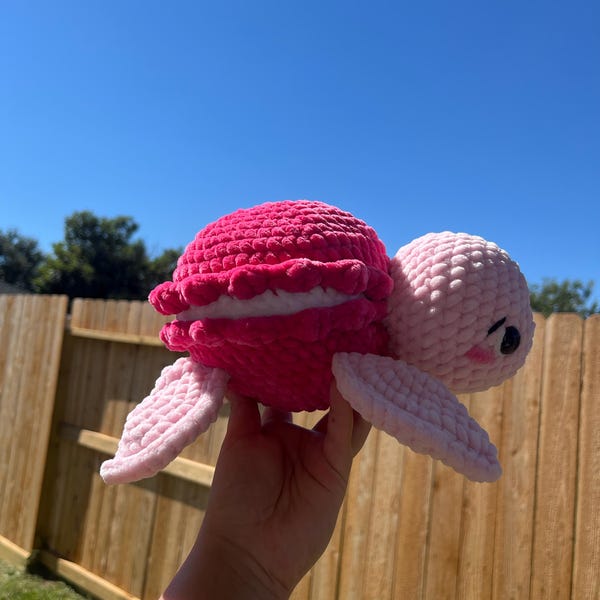 BUNDLE Macaron Turtle Crochet Pattern 2 Sizes Mini and Regular Download ...