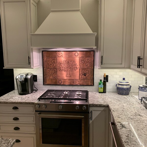 Beautiful, Unique Backsplash With Nature - Set of 29 Handmade Tiles ...