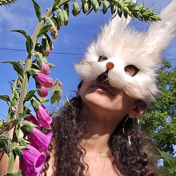 Faux Fur Mountain Rabbit Mask, Handmade - Etsy