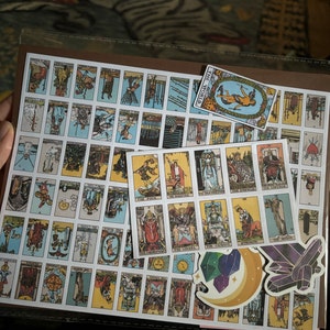 Printable Tarot Stickers Medium, Rider Waite, PDF PNG JPG Digital ...