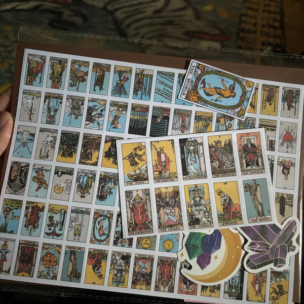 Printable Tarot Stickers Medium, Rider Waite, PDF PNG JPG Digital ...