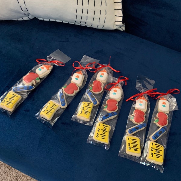 Mini Back to School Cookies (1 Bag) , Teacher Cookies, Teacher ...