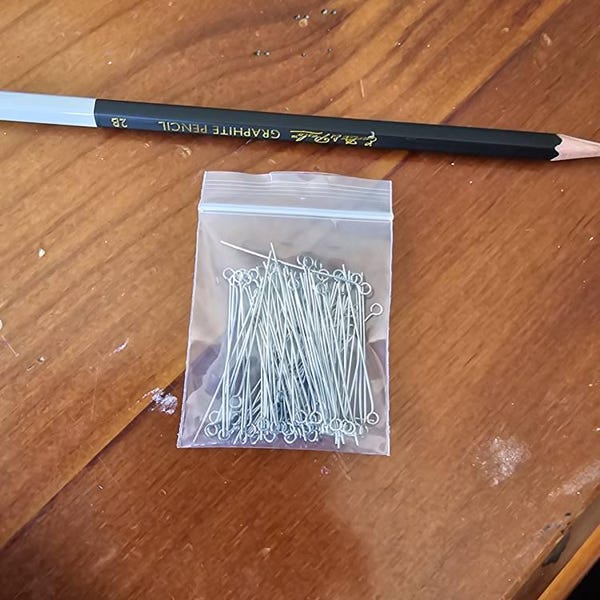 100pcs Stainless Steel Eye Pins, Eye Head Pin, Multiple Size, Steel Eye ...