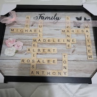 Scrabble Tile Family Shadowbox Frames, Scrabble Family Frame, Scrabble ...