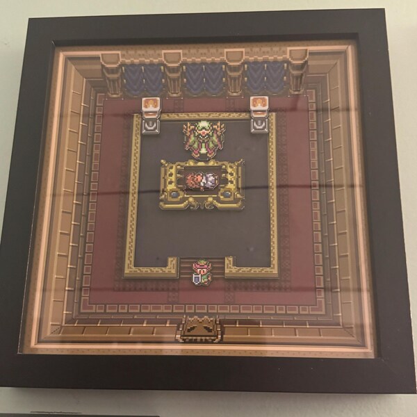 Nintendo - Zelda A Link to the Past - Shadow Box - 3D Effect - Wall Art ...