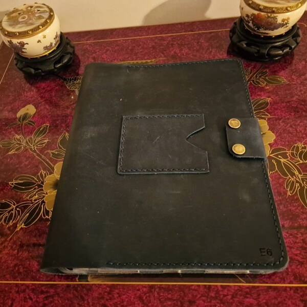 6 Rings Red Embossed Leather Size A5 / A6 / A7 Closure Travelers ...