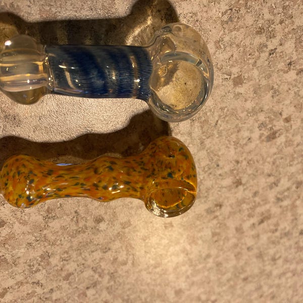 Mystery Glass Pipes Smoking Hand Pipe Glass Handmade Unique Bowl Small ...