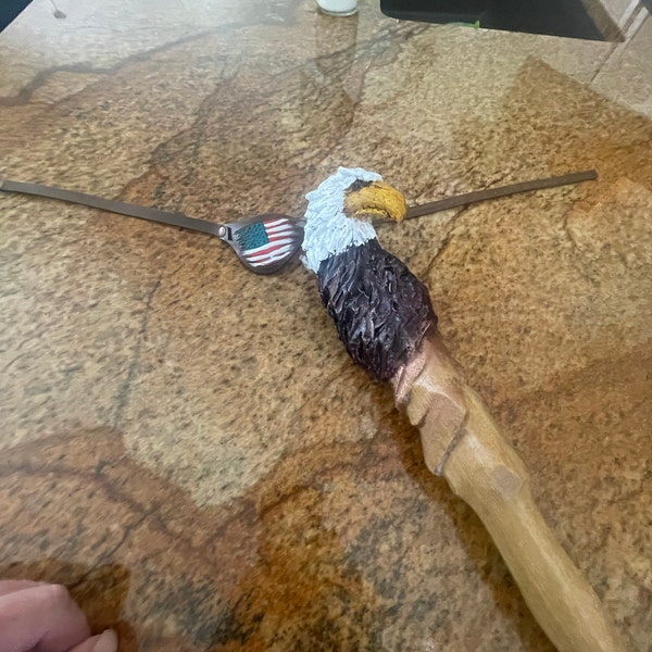 Snake Walking Stick Made in the USA Hand Carved Hiking Staff Decorative ...