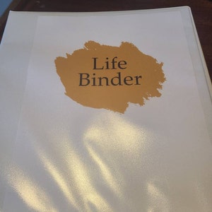 Life Binder, Home Management Binder, Emergency Binder, Life Organizer ...