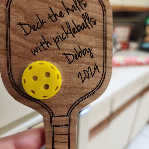 Personalized Pickleball Ornament Pickleball Christmas Ornament Custom ...