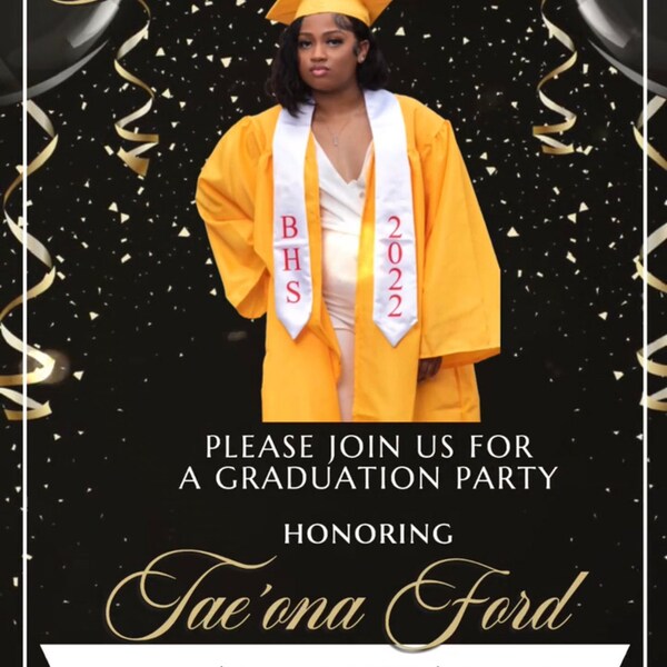 Animated Graduation Invitation, Grad Announcement,custom Photo ...