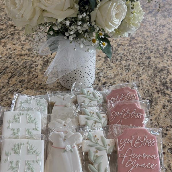 Communion Cookies Confirmation Cookies Mini Sugar Cookies / Boy Girl ...