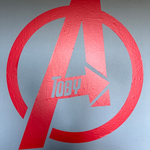 Personalised Avengers Superhero Inspired Kids Name Wall Vinyl Decal ...