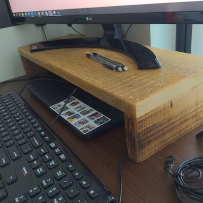 Barn Wood Tv Stand-tv Riser monitor Stand-monitor Riser - Etsy