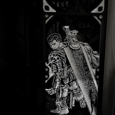 Guts Berserk 240mm Fan Shroud / Cover / Grill Custom 3D Printed Gaming PC Accessory Manga Setup ...