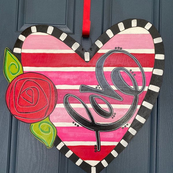 TEMPLATE Valentines Template Door Hanger Template DIY Door Hanger Door ...